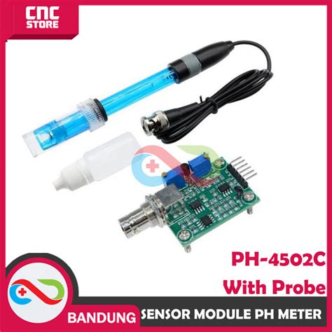 Promo SENSOR PH METER MODULE PH 4502C WITH PROBE ELECTRODE FOR ARDUINO Kota Bandung CNC