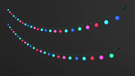 Colorful String Lights 3d Model 19 3ds Blend C4d Fbx Max Ma