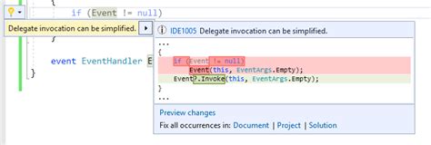 Delegate Invocation Can Be Simplified Refactoring Should Have A Different Title From The