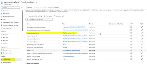 Java Storage Account Connection String For