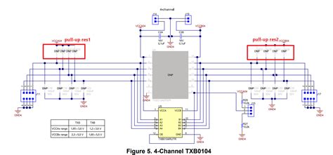 Txb0104 Whether The Pull Up Resistance Need To Be The Same Logic Forum Logic Ti E2e
