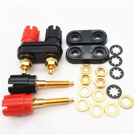 스피커 바나나 플러그 듀얼 암 터미널 커넥터 스피커 앰프 어댑터 H10 용 4mm 바나나 소켓 1 개 전송 및 케이블