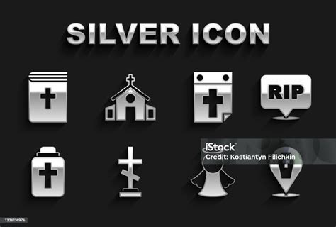 십자가 연설 거품 찢어 죽음 관 천사 장례 항아리 달력 성경 책과 교회 건물 아이콘으로 무덤을 설정합니다 벡터 0명에 대한 스톡 벡터 아트 및 기타 이미지 Istock