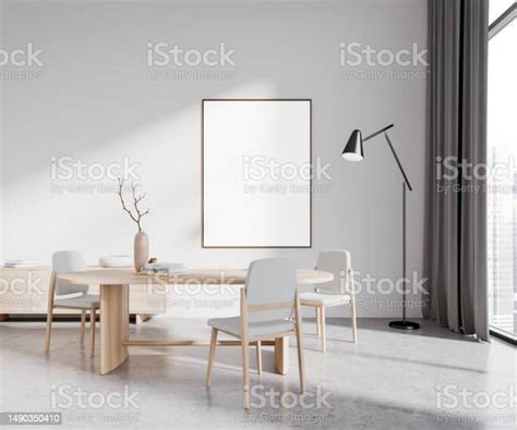 흰색 거실 인테리어 식탁과 창문이 있는 찬장 모형 프레임 0명에 대한 스톡 사진 및 기타 이미지 0명 3차원 형태 가구 Istock