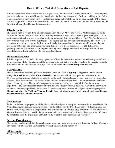 Lab Report Example Biomedical Science