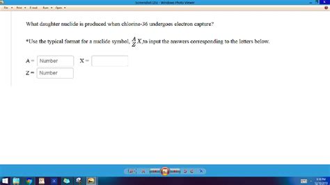 What Daughter Nuclide Is Produced When Chlorine 36 Undergoes Electron