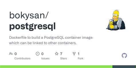 Github Bokysanpostgresql Dockerfile To Build A Postgresql Container Image Which Can Be
