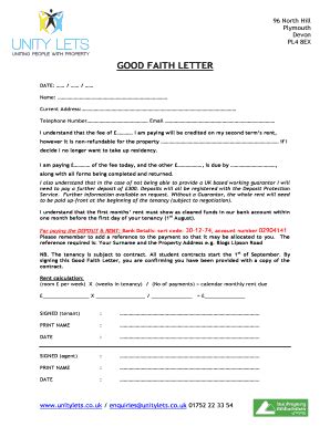How To Write A Good Faith Letter To Creditors