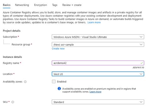build docker images compatible with azure container registry
