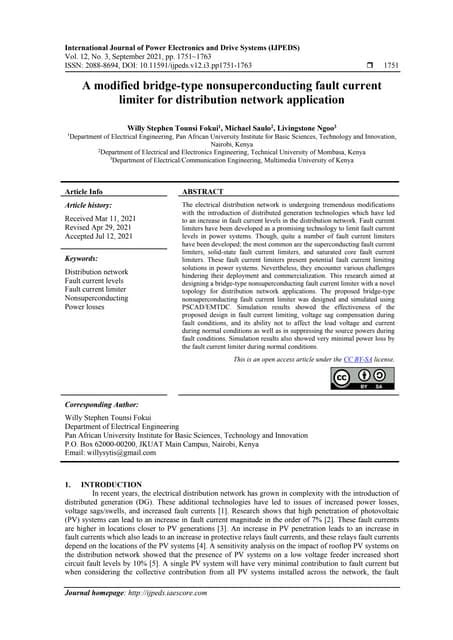 A Modified Bridge Type Nonsuperconducting Fault Current Limiter For