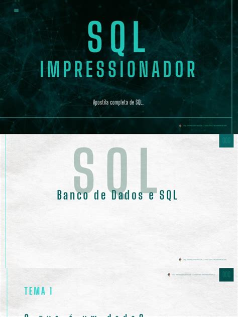 Apostila Sql Completa Pdf Sql Bancos De Dados