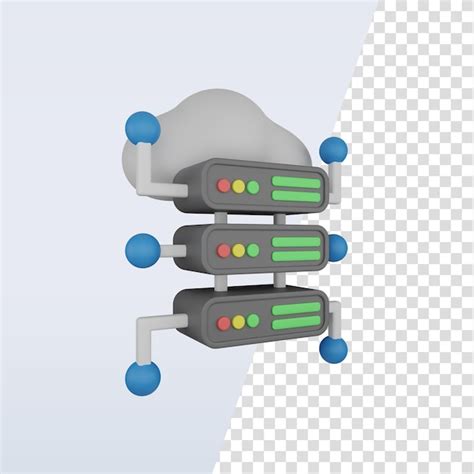 Premium Psd 3d Icon Cloud And Server Connection