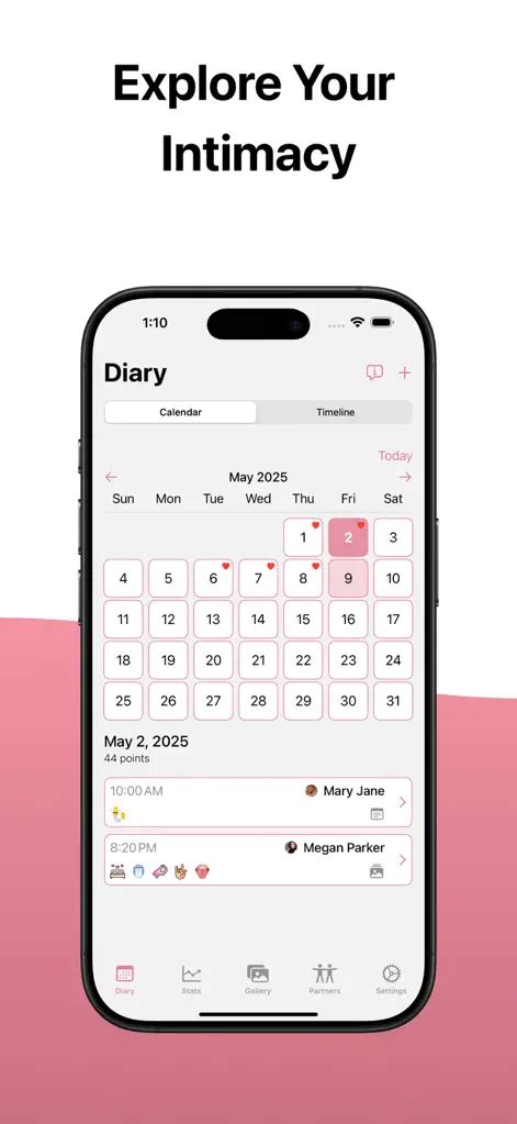 Sex Diary Intimate Journal Lifestyle App Mwm