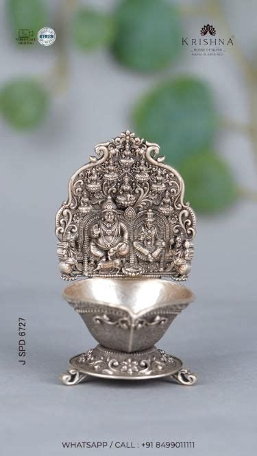 Divine Kubera Lakshmi 925 Silver Deepam Silver Jewelry Design