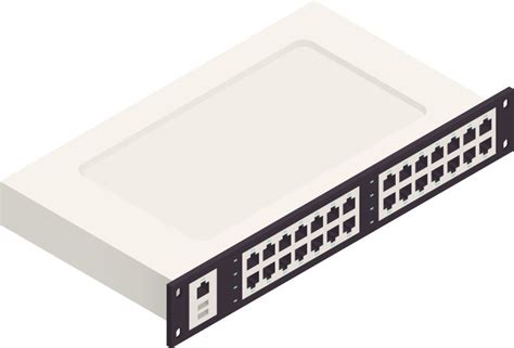 Isometric Network Switch Diagram Royalty Free Vector Image