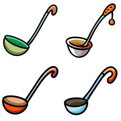 Delightful Ladle Clipart In Fun Cartoon Style Premium Ai Generated Vector