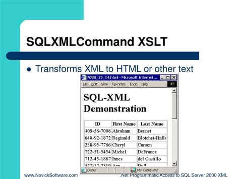 Ppt Net Programmatic Access To Sql Server 2000 Xml Powerpoint