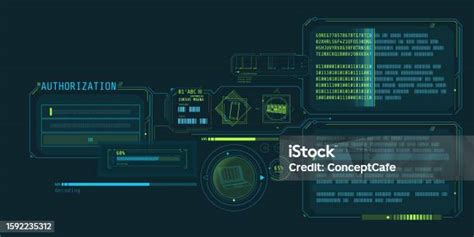 Data Decryption Program Interface With Authorization Window Stock Illustration Download Image