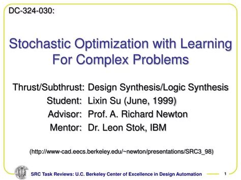 ppt stochastic optimization with learning for complex problems powerpoint presentation id