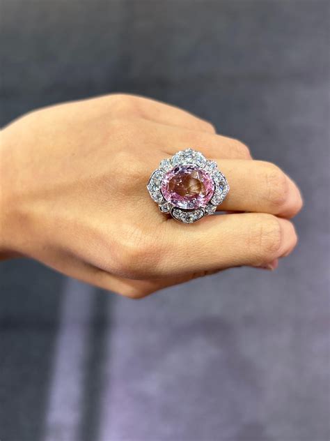11 99 Carat Padparadscha Sapphire Cocktail Ring For Sale At 1stdibs