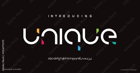 Abstract Digital Technology Logo Font Alphabet Minimal Modern Urban Fonts For Logo Brand Etc