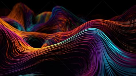 3d 렌더링된 미래 지향적 추상 왜곡된 컬러 라인 색상 배경 왜곡 배경 비뚤어진 배경 이미지 Hd 색상 왜곡 비뚤어진