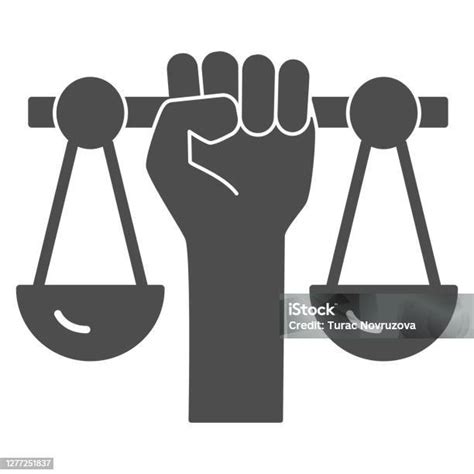 핸드 홀딩은 단단한 아이콘 개념 흰색 배경에 시민권 기호 정의는 모바일 및 웹 디자인을위한 글리프 스타일의 손 아이콘으로 비늘 벡터 그래픽 아이콘에 대한 스톡 벡터 아트 및