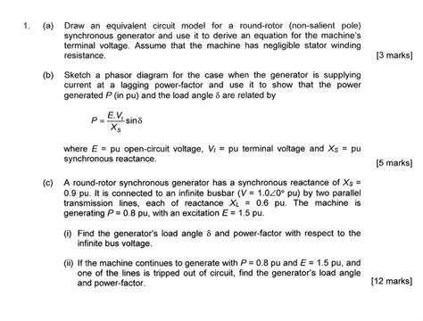 Solved 1 A Draw An Equivalent Circuit Model For A