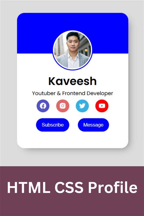 Learn How To Create A Sleek And Modern Profile Card Using Html And Css