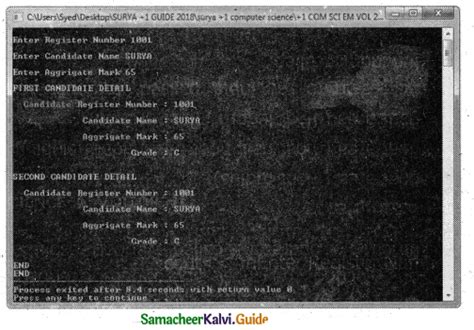 Samacheer Kalvi 11th Computer Science Guide Chapter 14 Classes And Objects Tn Board Solutions