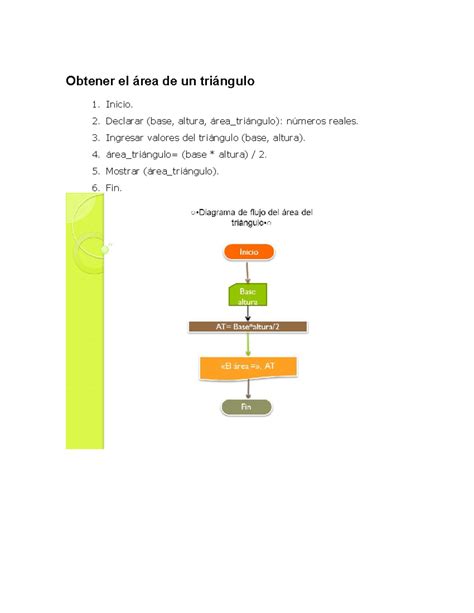 Algoritmos Qqqqq Capital Humano Obtener El área De Un Triángulo 1 Inicio 2 Declarar
