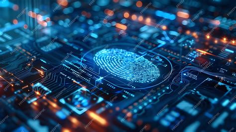 Premium Photo Futuristic Fingerprint Scanning Interface Representing Cyber Security And