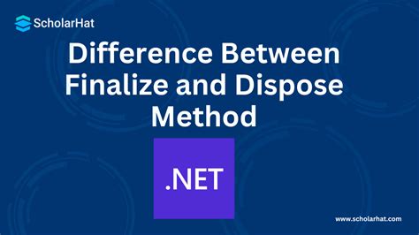 Difference Between Finalize And Dispose Method