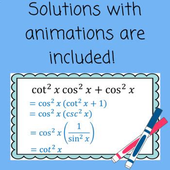 Analytic Trig Equation And Identities PowerPoint Review Game Task Cards