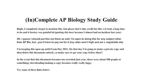 Ap Bio I Went Through Every Single Collegeboard Released Video And Took Notes On All Of Them