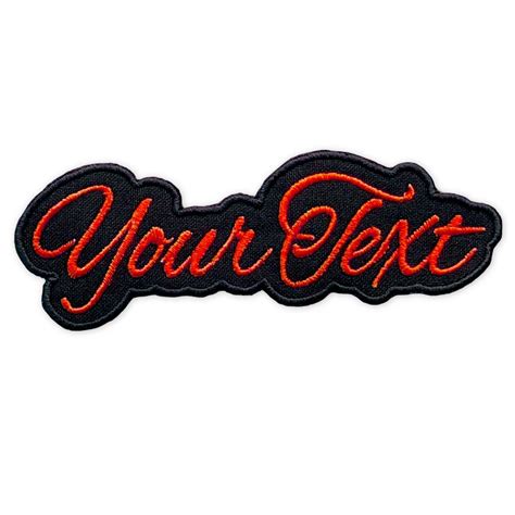 Custom Patch Cursive Script Font Handmade Embroidered Personalized Iron On Name Or Word Patches