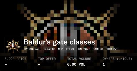 Baldurs Gate Classes Collection Opensea