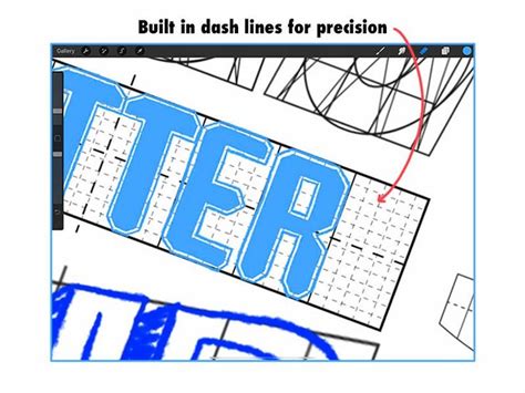 43 Procreate Letter Grid Templates Grid Brushes Lettering Guide Procreate Brush Stamps Grid