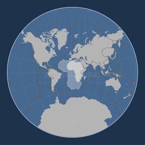 African Tectonic Plate Contour Lagrange Oblique Boundaries Stock Illustration Illustration