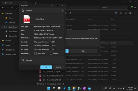 Bug Rename Warning Prompt Shouldnt Display When Renaming Files From The Properties Window