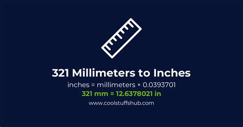 Convert 321 Millimeters To Inches 321 Mm To In Conversion