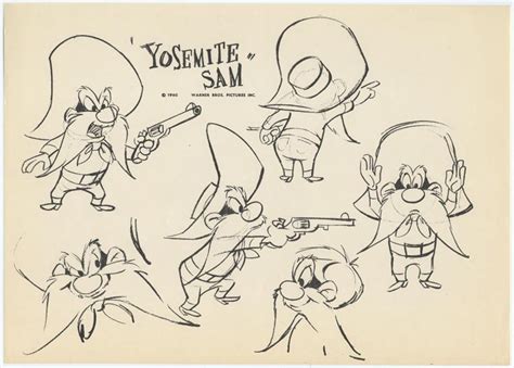 Yosemite Sam Model Sheets Traditional Animation