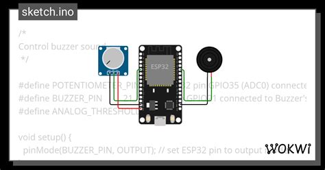 Potentiometer Buzzer Wokwi ESP32 STM32 Arduino Simulator