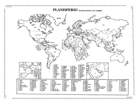 Planisferio Mapa Politico Mundi Sketch Coloring Page