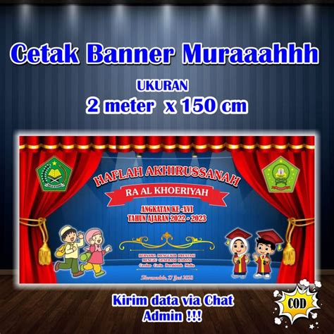 Spanduk Banner Acara Wisuda Sekolah Ukuan 2 Meter X 150 Cm Lazada Indonesia