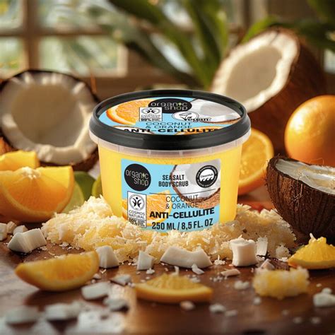 Organic Shop Anti Cellulitt Kroppsskrubb Kokosnøtt Og Appelsin 250 Ml