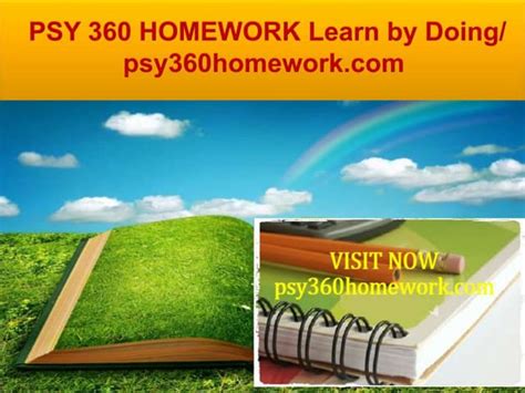 psy 360 homework learn by doing