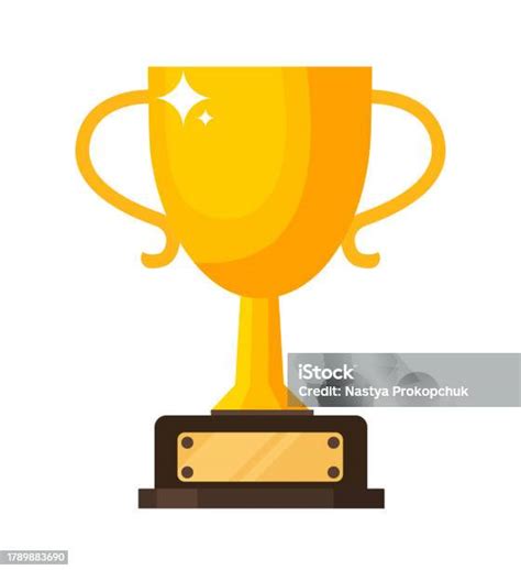 우승자 트로피 아이콘입니다 벡터 황금 트로피는 스포츠 경기에서 승리의 상징입니다 1위 챔피언 상 성공 및 비즈니스 목표의 개념