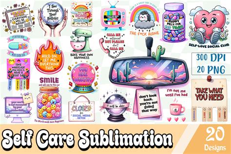 Self Care Sublimation Bundle Graphic By Basiliovintage · Creative Fabrica