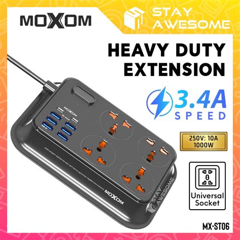 MOXOM Power Socket Extension Plug Heavy Duty Extension Wire Extension Cord Wayar Extension